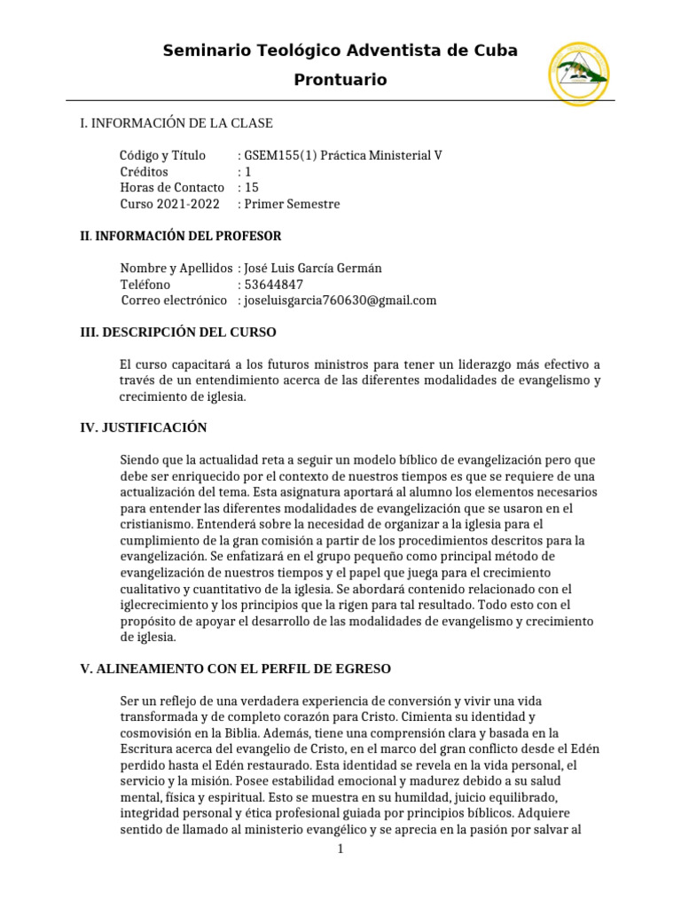 Práctica V | PDF | Evangelización | Evangélico