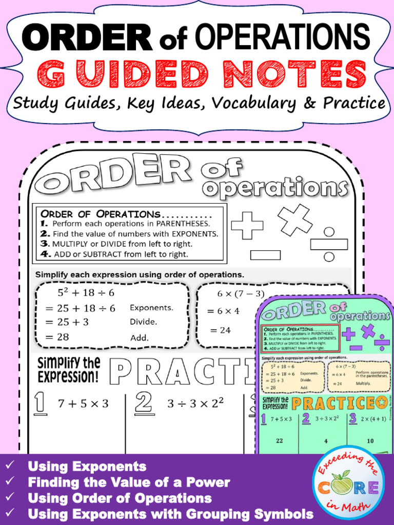 Guided Notes: Order | PDF | Mathematics