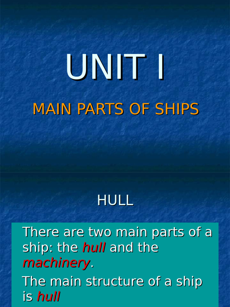 Main Parts of Ships Explained | PDF | Anchor | Ships