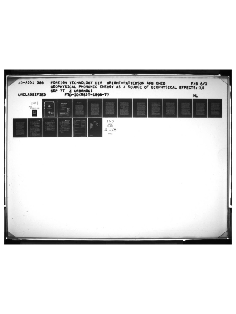 GEOPHYSICAL PHONONIC ENERGY SOURCE OF BIOPHYSICAL EFFECTS by Zenon ...