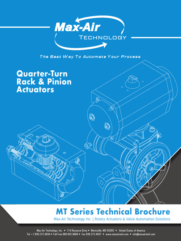 MT Series Rack & Pinion Actuators Guide | PDF | Corrosion | Bearing ...