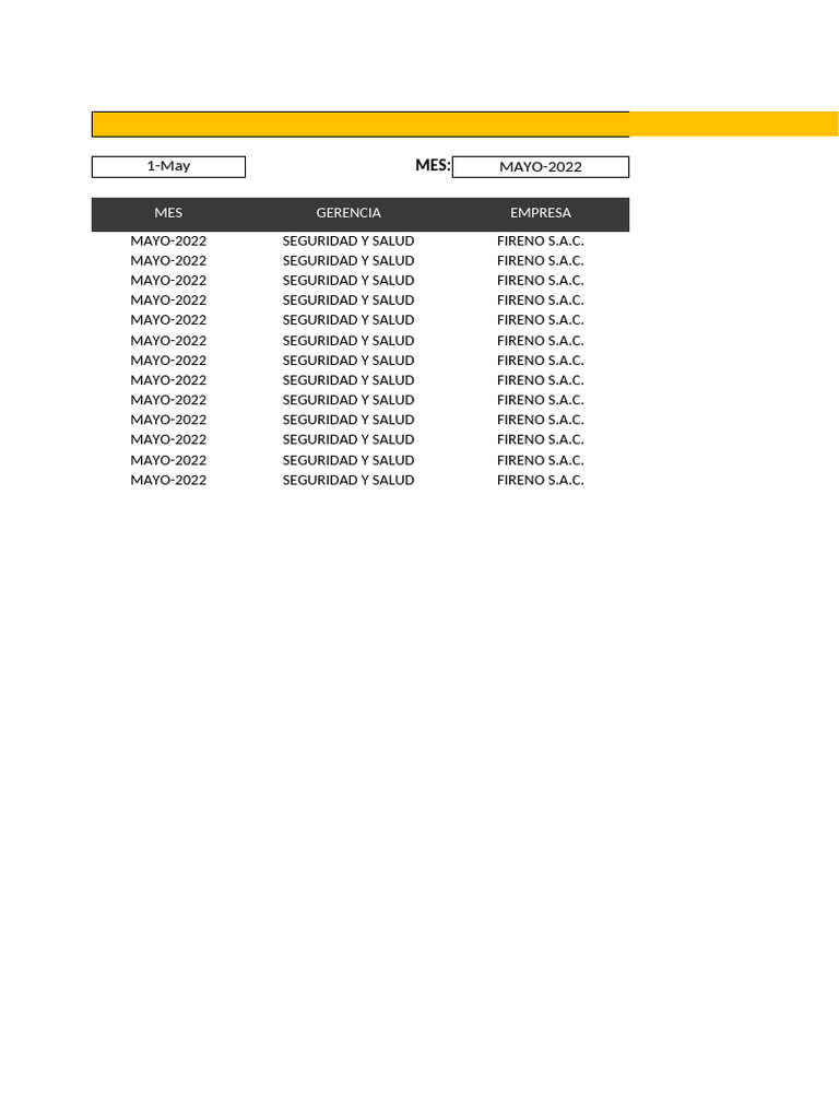 Programacion Mensual KPI - EECC | PDF