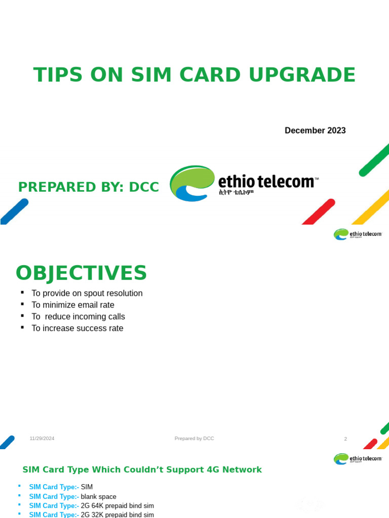 SIM Card Upgrade Guidelines for 4G | PDF