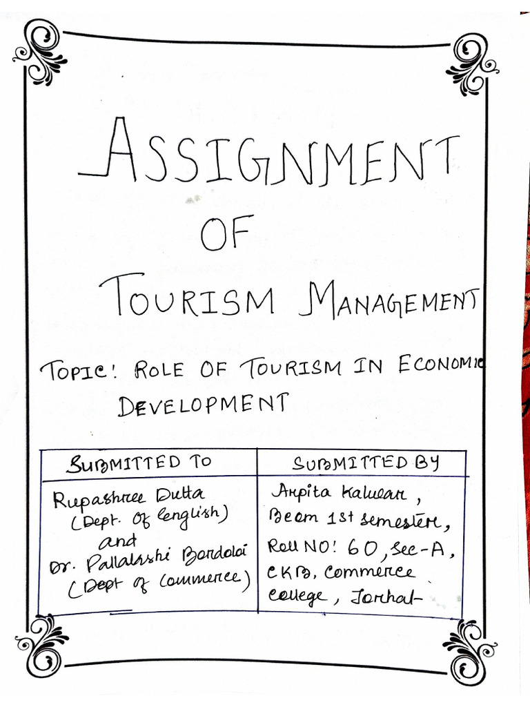 Assignment of Tourism Management | PDF