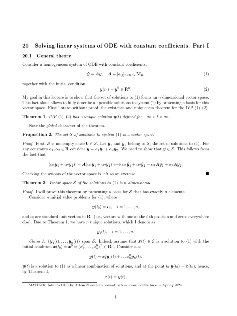 Lecture 20 | PDF | Mathematical Objects | Applied Mathematics