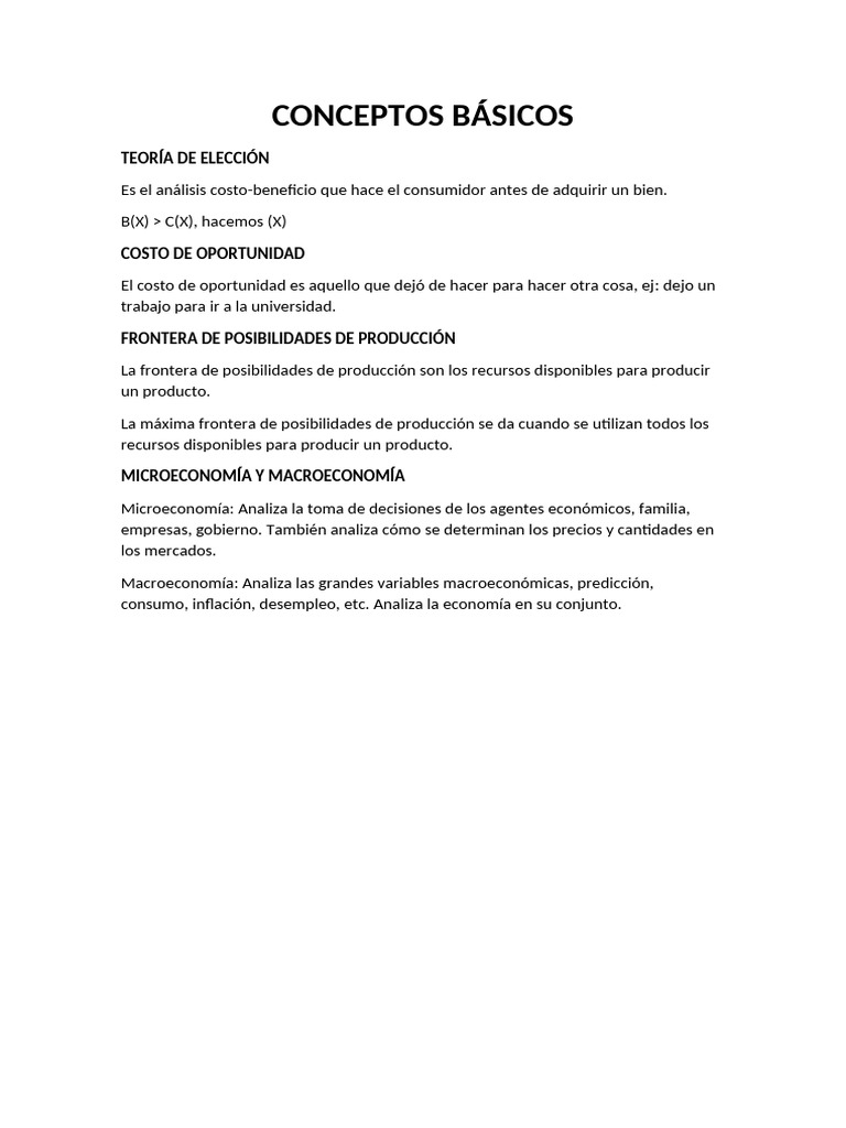 Conceptos Básicos Resumen | PDF