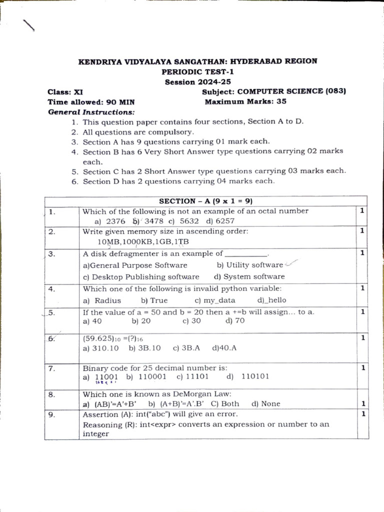 Computer Science (PT-1) | PDF