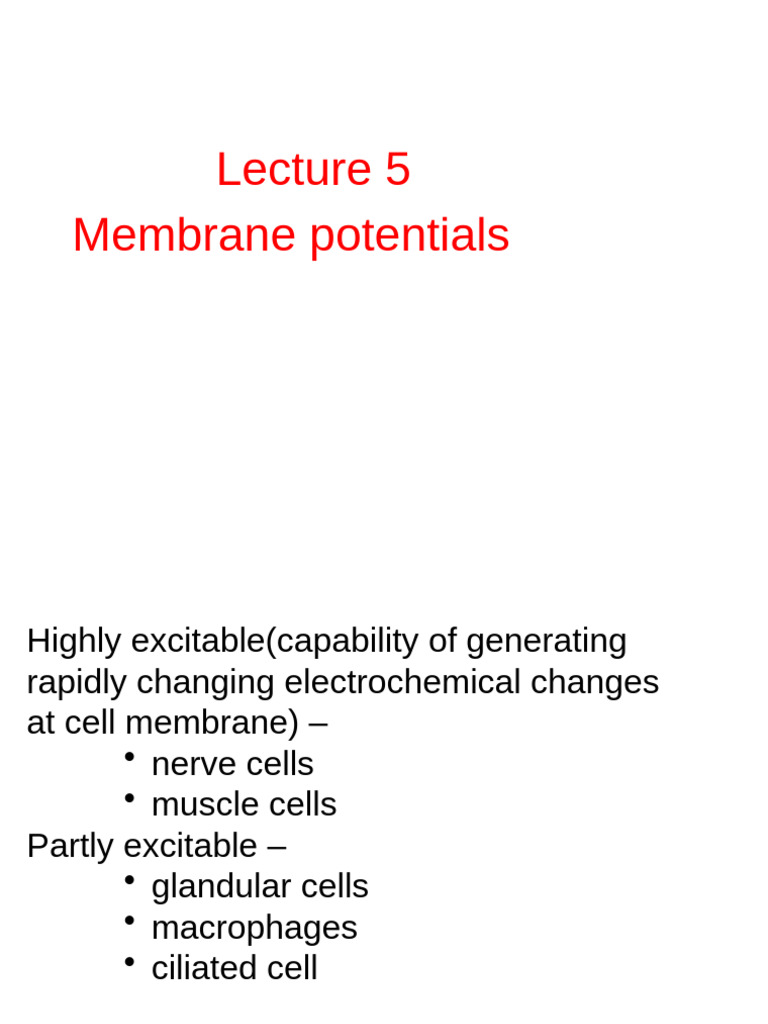 Revision Membrane Potential | PDF | Action Potential | Membrane Potential