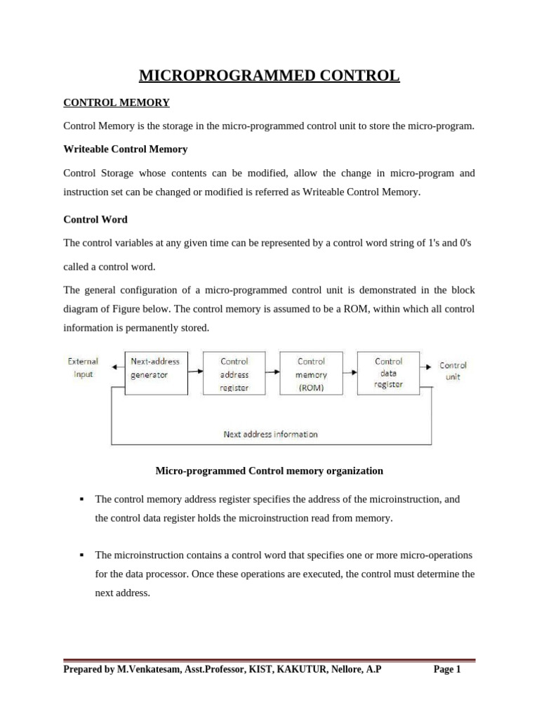 Microprogrammed Control | PDF | Digital Electronics | Computer Architecture