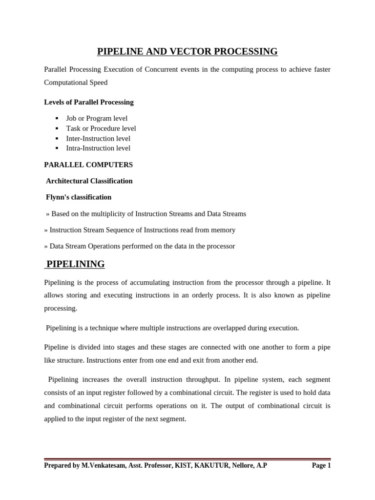 Pipeline and Vector Processing | PDF | Central Processing Unit | Parallel Computing