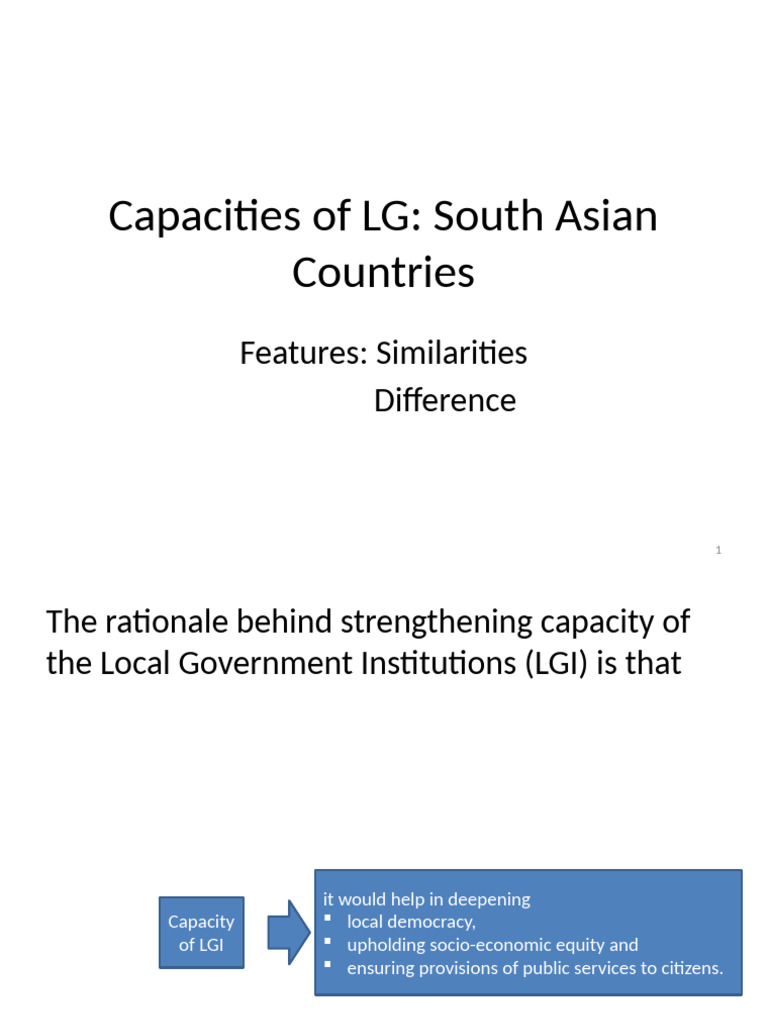 Class 11 - Capacity - South Asia Examples | PDF | South Asia | Governance
