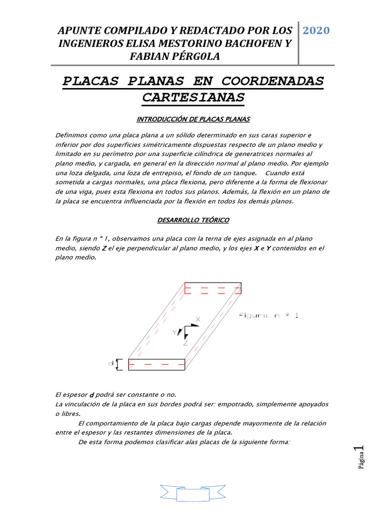 Placas Planas: Teoría y Clasificación | PDF | Doblar | Ingeniería mecánica