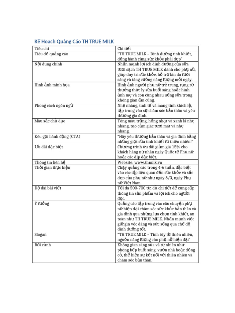 TH True Milk | PDF