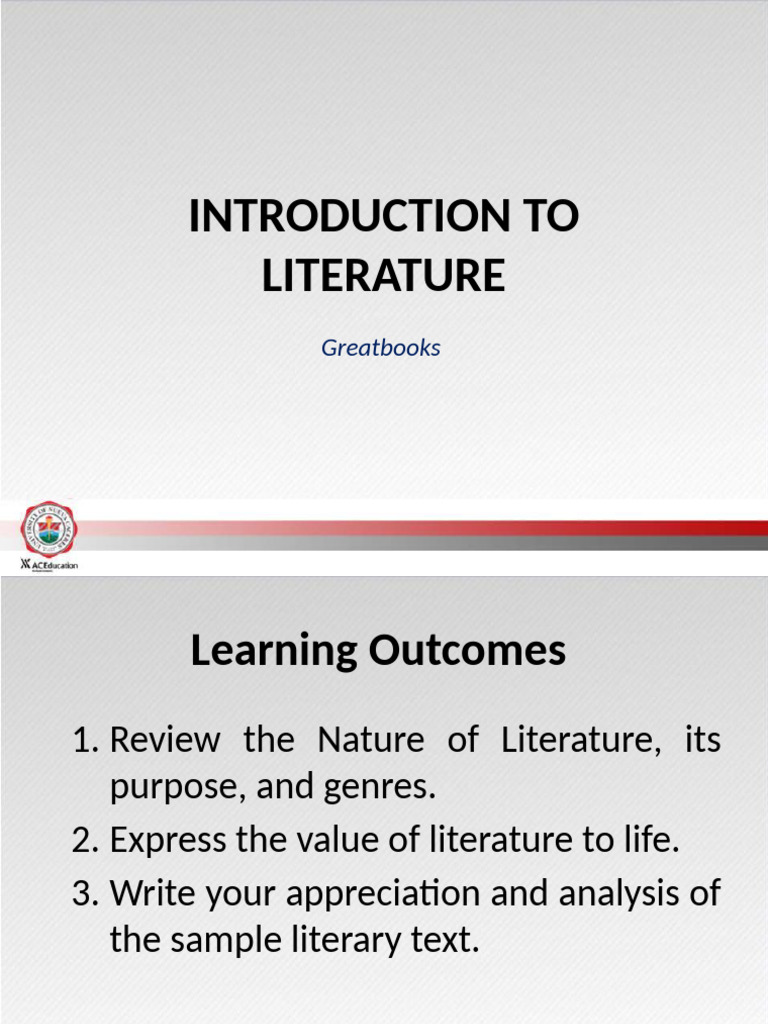 Intro To Literature | PDF | Narrative | Genre