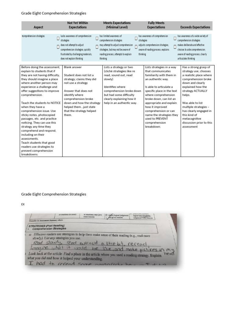 GR 8 Comprehension Strategies | PDF | Reading Comprehension | Learning
