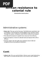 African Resistance to Colonial Rule | PDF | Unita | Angola