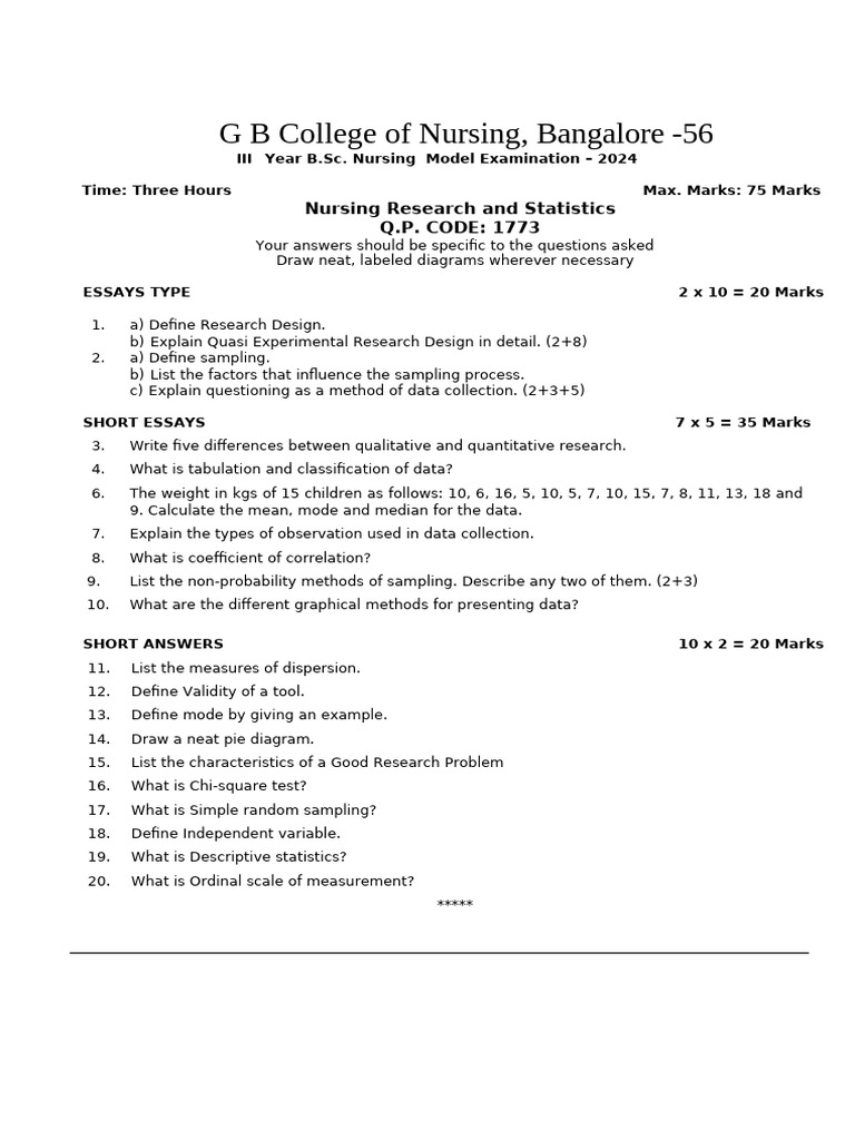 Nursing Research and Statistics | PDF