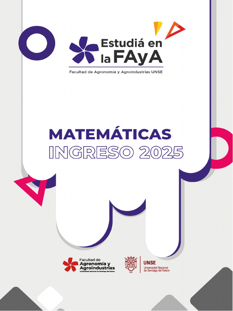 Cartilla - Matemáticas - Ingreso FAyA 2025 | PDF | División (Matemáticas) | Exponenciación
