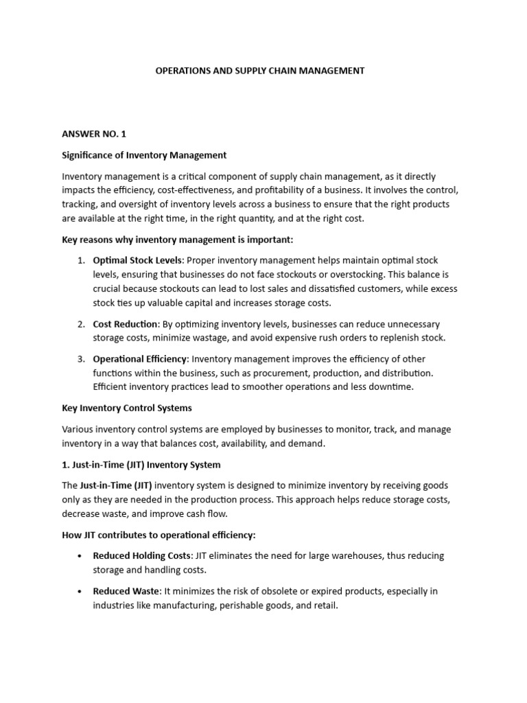Operations and Supply Chain Management | PDF | Forecasting | Supply Chain
