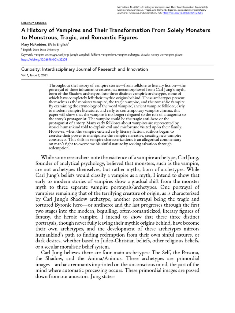 A History of Vampires and Their Transfor | PDF | Count Dracula | Vampires