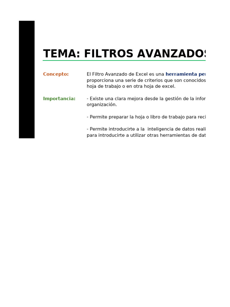 Filtros Avanzados en Excel: Guía Práctica | PDF | Informática
