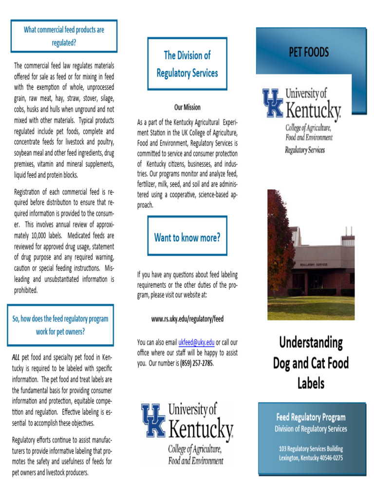 Understanding A Pet Food Label | PDF | Animal Feed | Foods