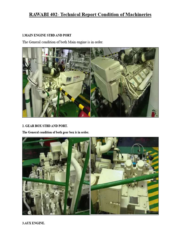 R402 Technical Report Condition of Machineries Rawabi SEPT 2024 | PDF ...