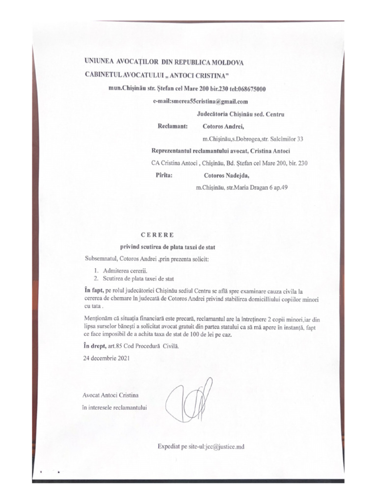 Uniunea Avocatilor Din Republica Moldova | PDF