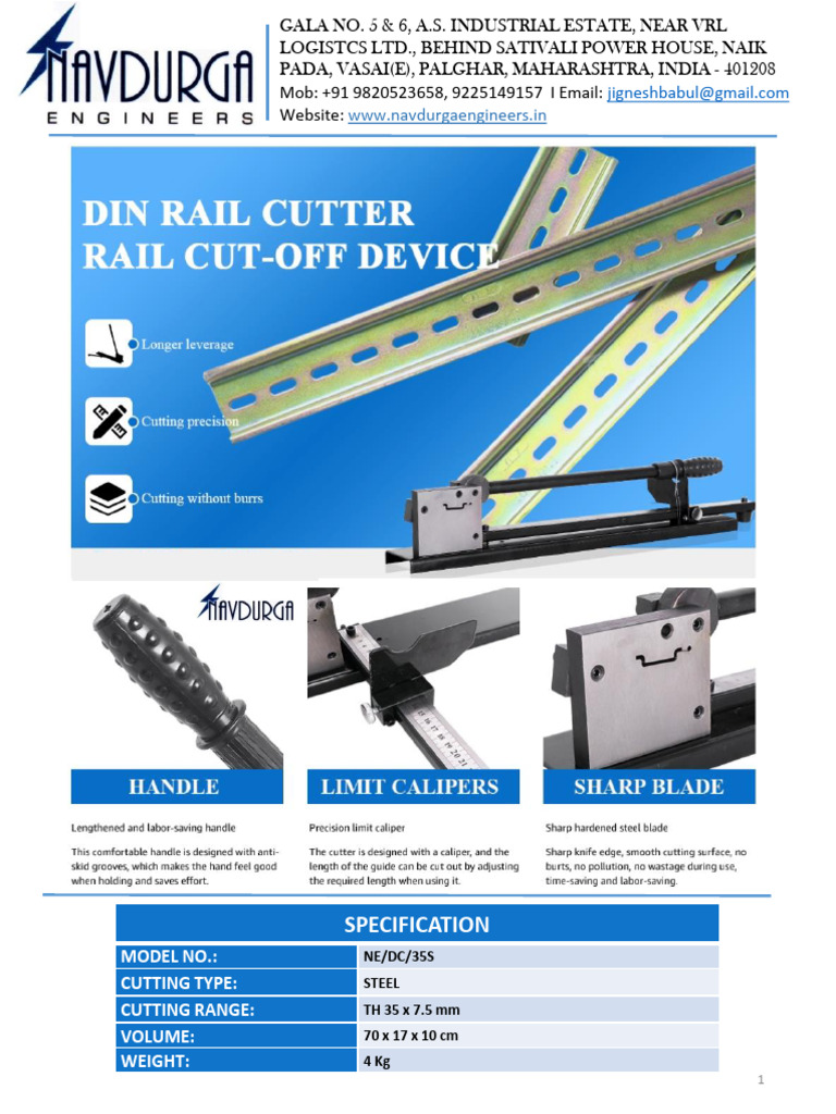 Din Rail Cutter 2 | PDF