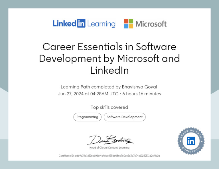 Career Essentials in Software Development by Microsoft | PDF