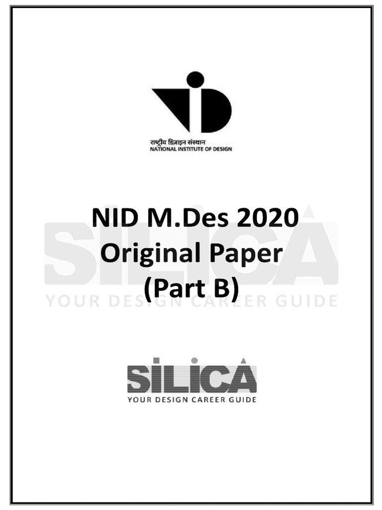 NID MDes 2020 Questions | PDF