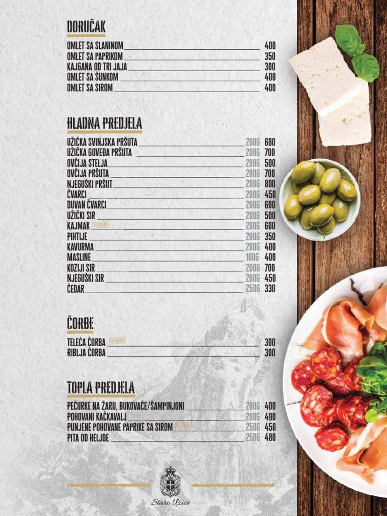 Jelovnik Mart 2020 | PDF