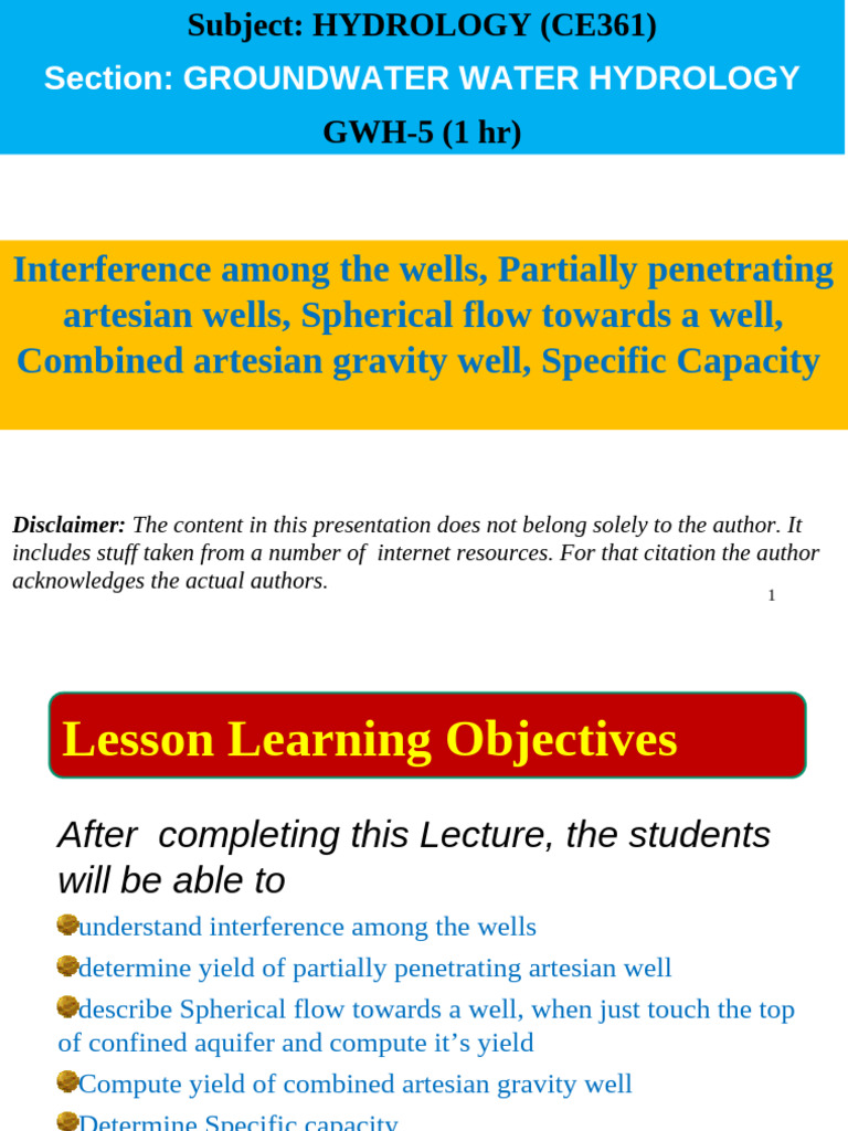 Well Interference and Specific Capacity | PDF | Aquifer | Hydrology