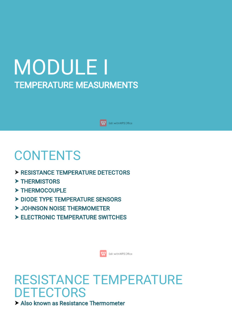 Temperature Measuring Instruments | PDF | Thermocouple | Electrical Resistance And Conductance