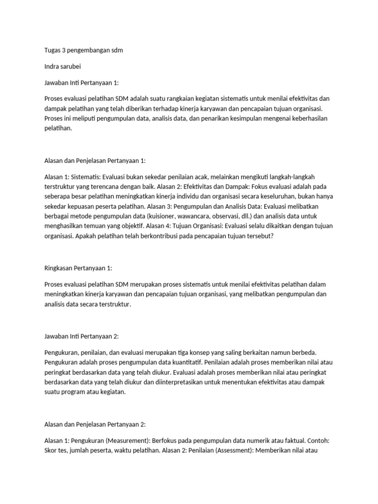 Tugas 3 Pengembangan SDM | PDF
