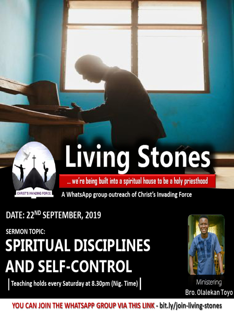 Spiritual Disciplines and Self-Control - Bro. Olalekan Toyo | PDF ...