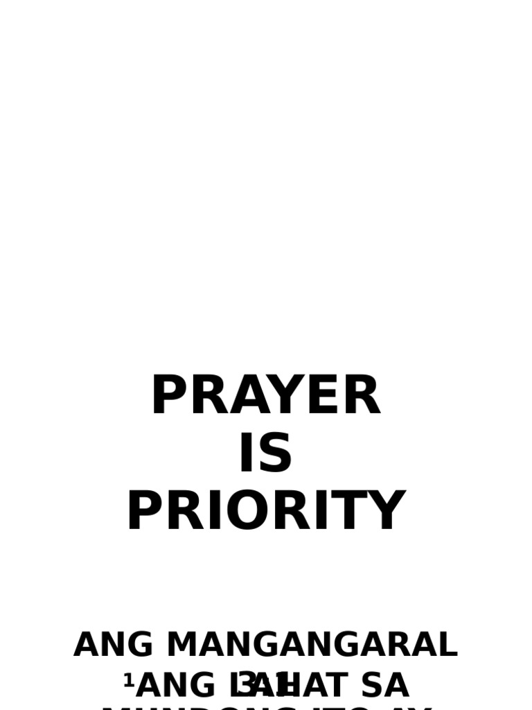 Prayer Is Priority | PDF