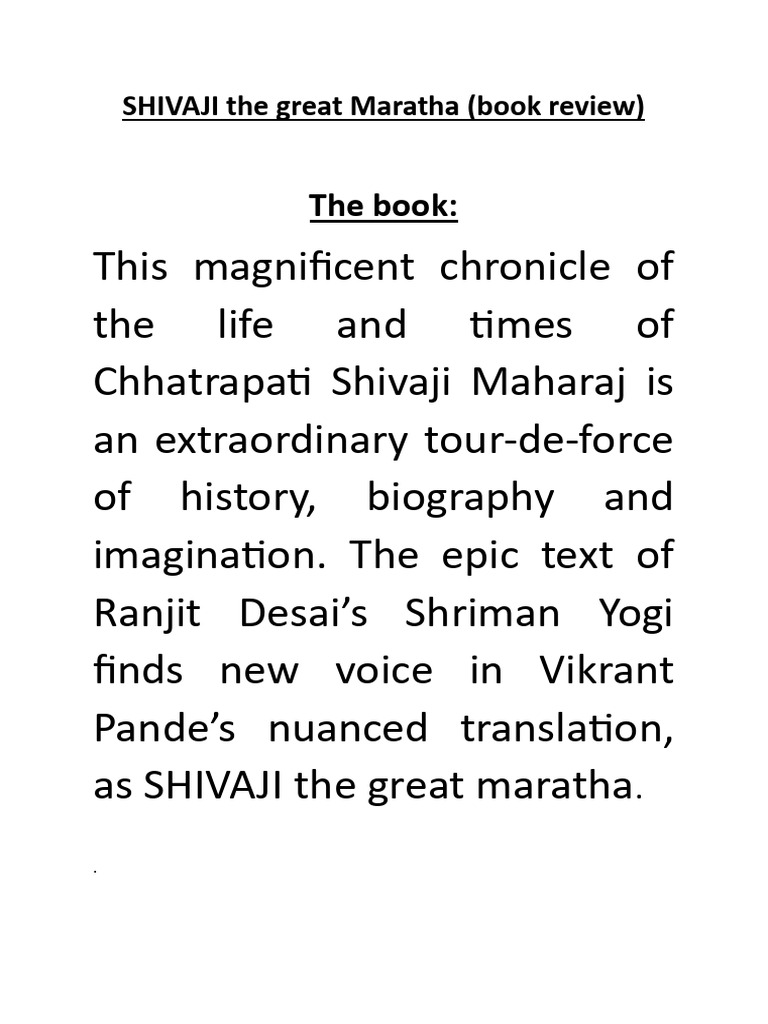 SHIVAJI The Great Maratha PDF | PDF | Leadership | Psychological Resilience
