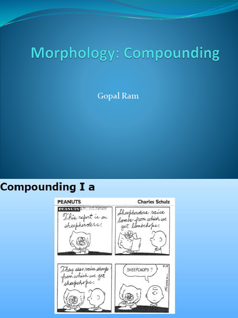 Gopal Morphology - Compounding Moodle | PDF