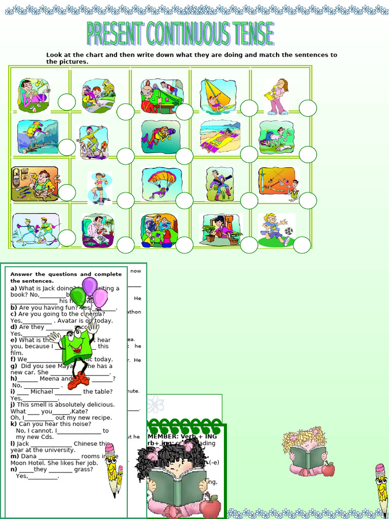 Present Continuous Tense - 1 | PDF | Linguistic Morphology | Language ... Present Continuous Tense - 1 | PDF | Linguistic Morphology | Language ...