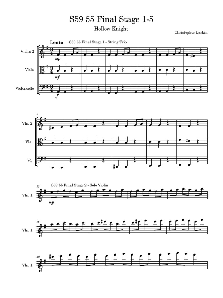 That Part of Sealed Vessel - Hollow Knight | PDF | Classical Music ...