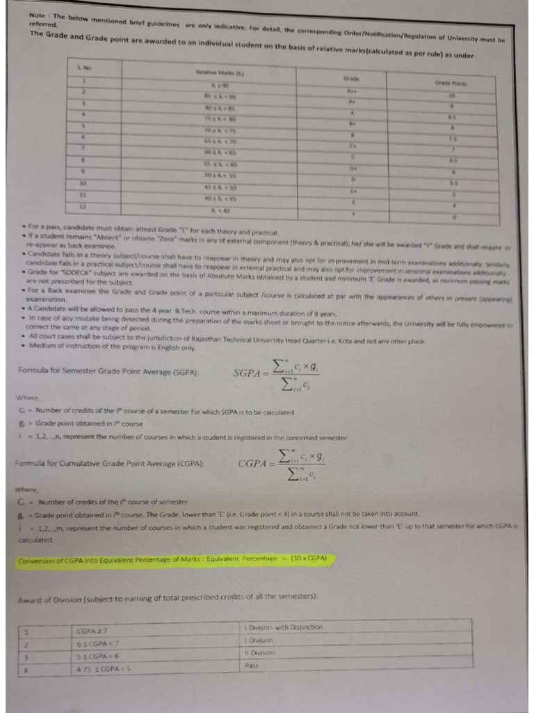 Cgpa Conversion | PDF