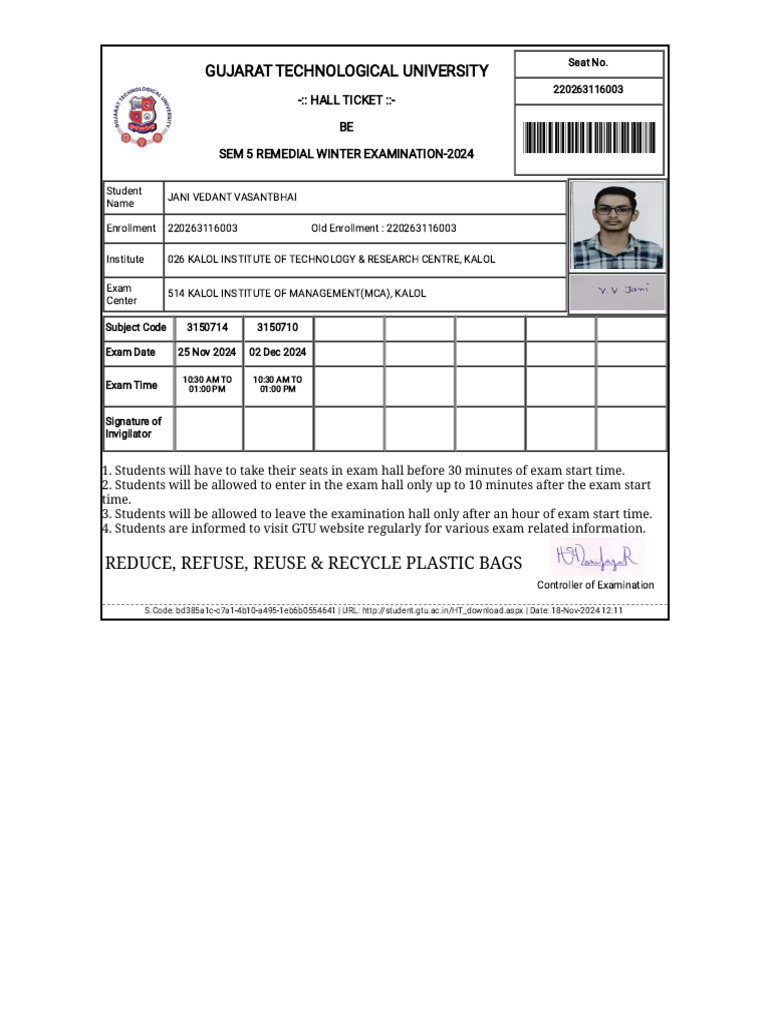 Gujarat Technological University: Reduce, Refuse, Reuse & Recycle ...