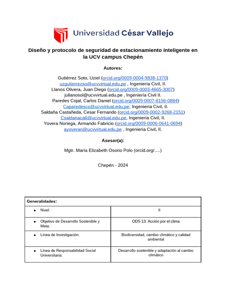 Esquema TIF (1) (1) | PDF | Estacionamiento | Caso de estudio