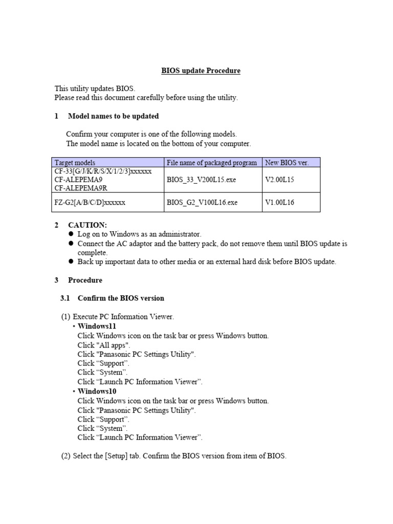 BIOS UpdateProcedure cml02 en | PDF | Bios | Microsoft Windows