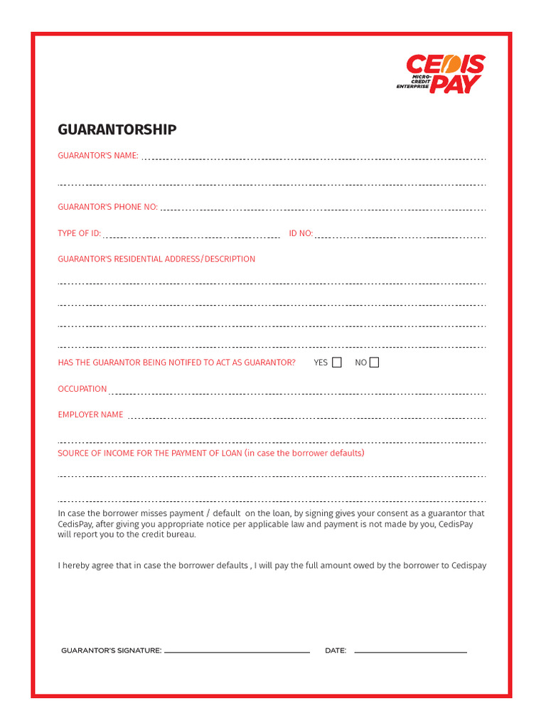 Guarantor's Form | PDF