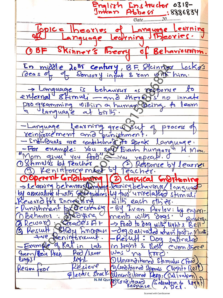 Linguistics Notes by IMRAN ABBASI | PDF