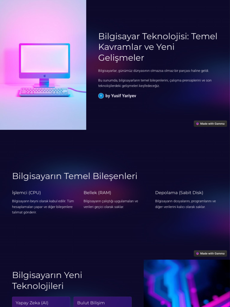 Bilgisayar Teknolojisi Temel Kavramlar Ve Yeni Gelismeler | PDF Bilgisayar Teknolojisi Temel Kavramlar Ve Yeni Gelismeler | PDF