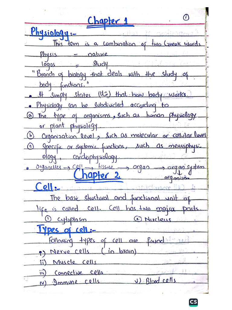 Physiology (Cell-Respiration) Notes by Learn With Aroosa Waheed | PDF