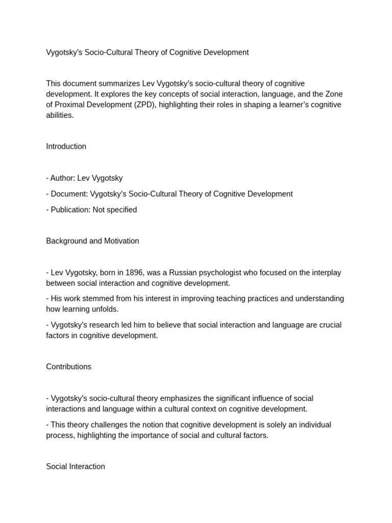 Vygotsky | PDF | Human Development | Neuroscience